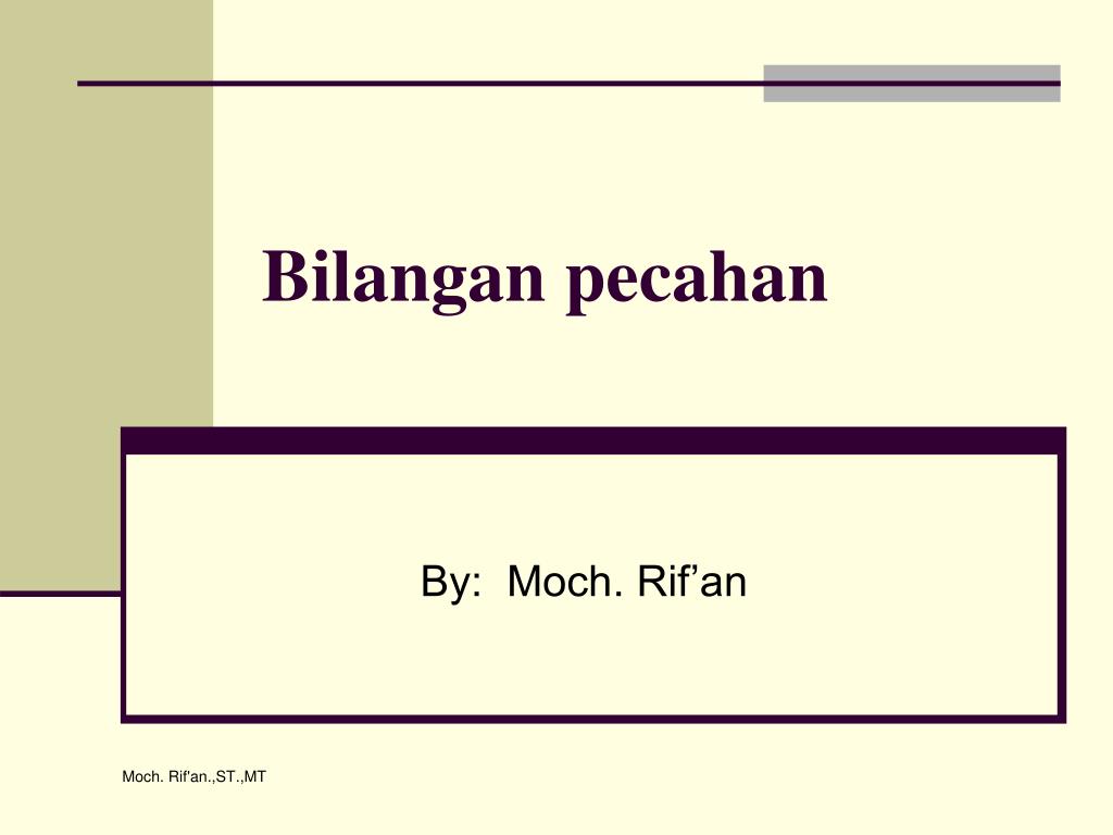 PPT - Bilangan pecahan PowerPoint Presentation, free download - ID:5216307