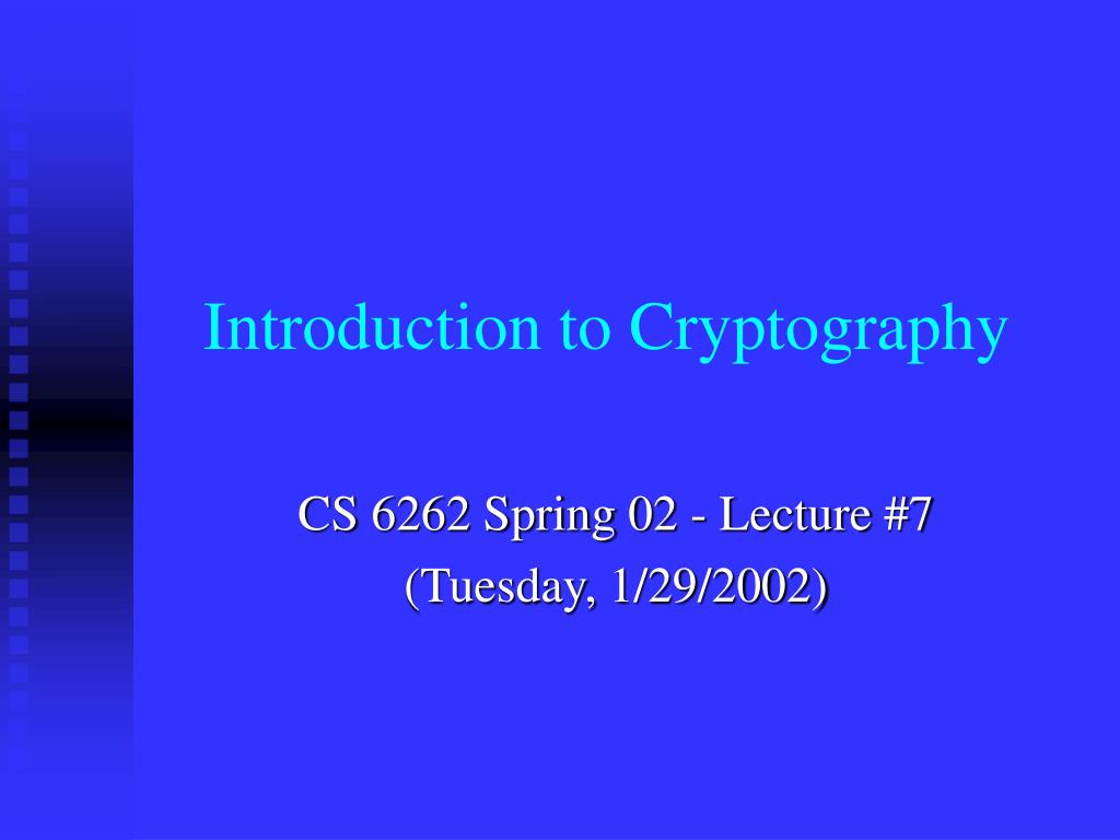 PPT - Introduction to Cryptography PowerPoint Presentation, free ...