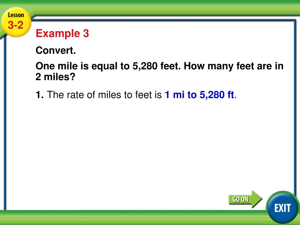 PPT - Converting Miles to Feet: Simple Calculation PowerPoint ...