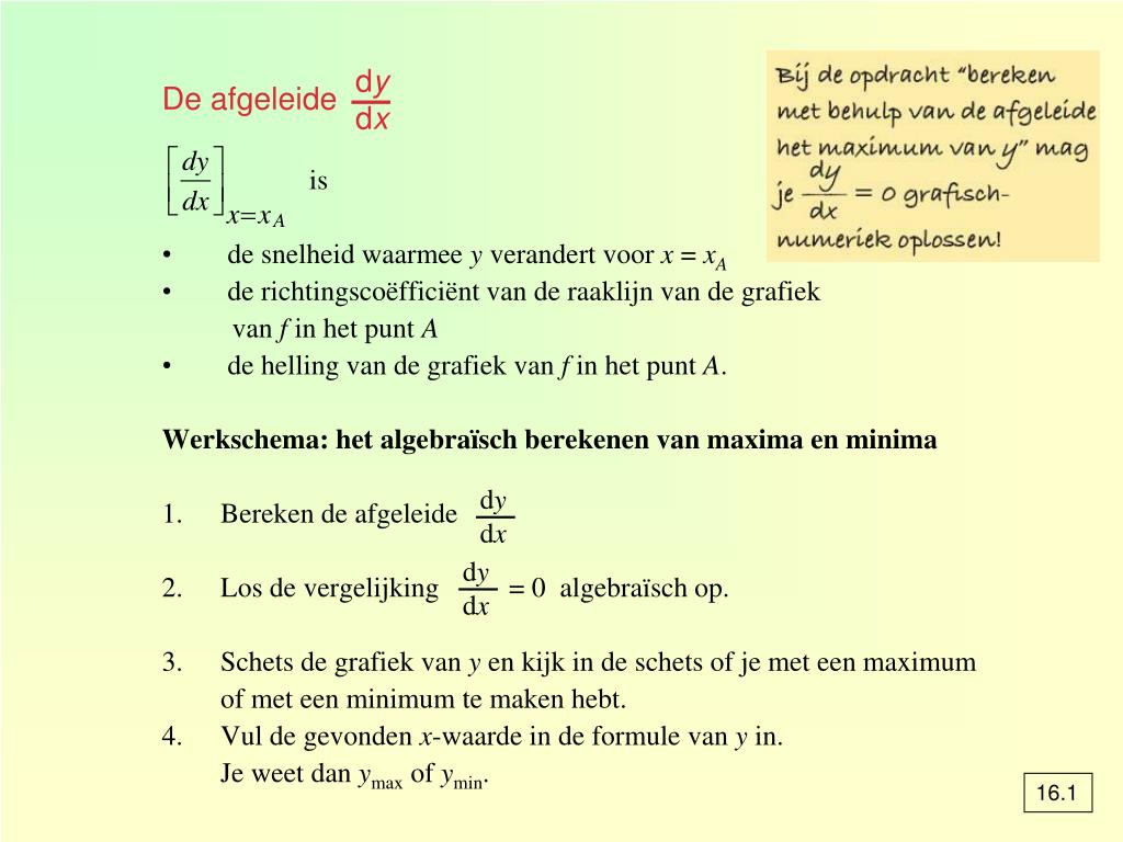PPT - De afgeleide PowerPoint Presentation, free download - ID:5234537