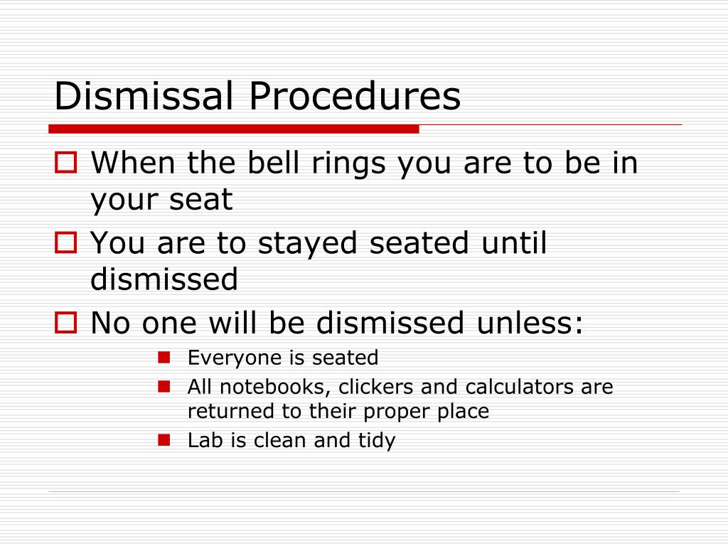 PPT - Dismissal Procedures PowerPoint Presentation, free download - ID ...
