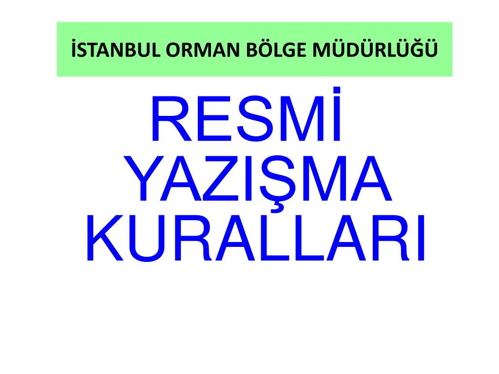 PPT - İSTANBUL ORMAN BÖLGE MÜDÜRLÜĞÜ PowerPoint Presentation, free download - ID:5238809
