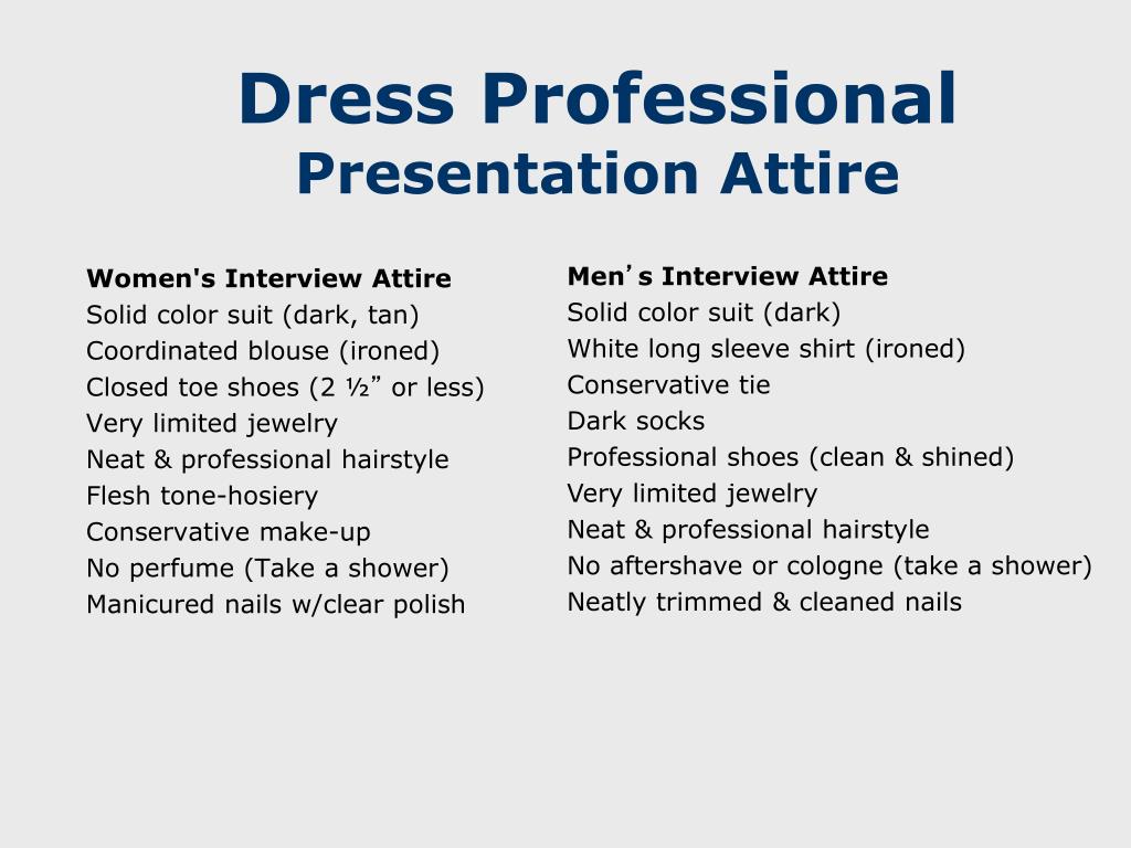 PPT - Dress Professional Presentation Attire PowerPoint Presentation ...