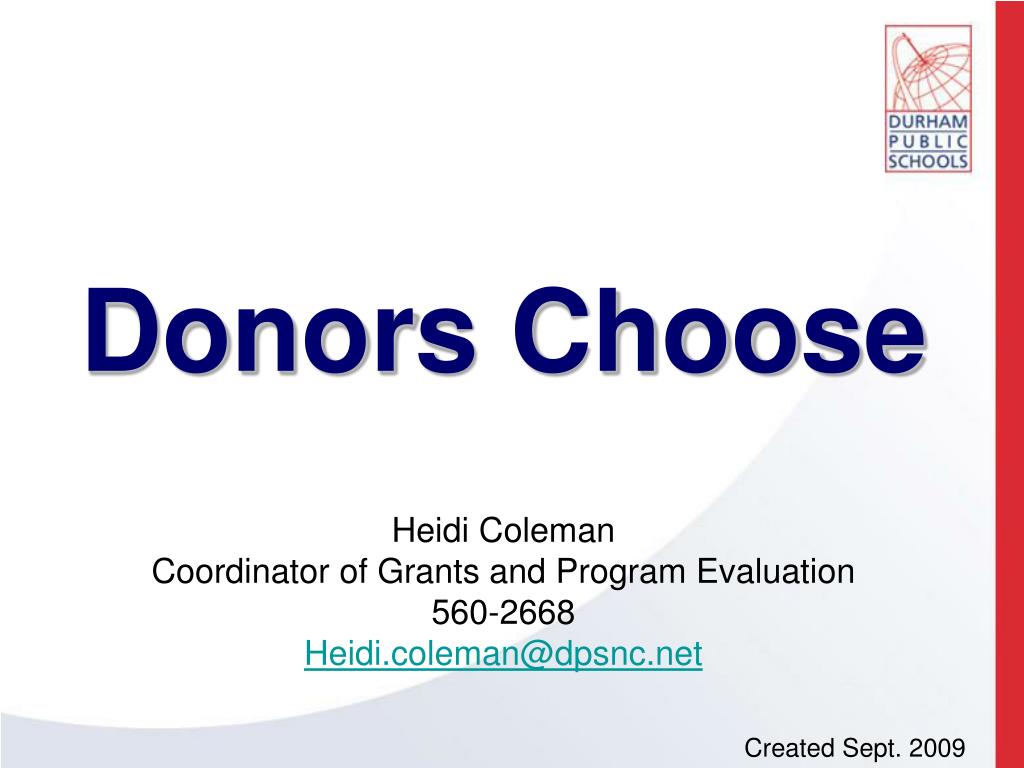 PPT - Donors Choose PowerPoint Presentation, free download - ID:5241814