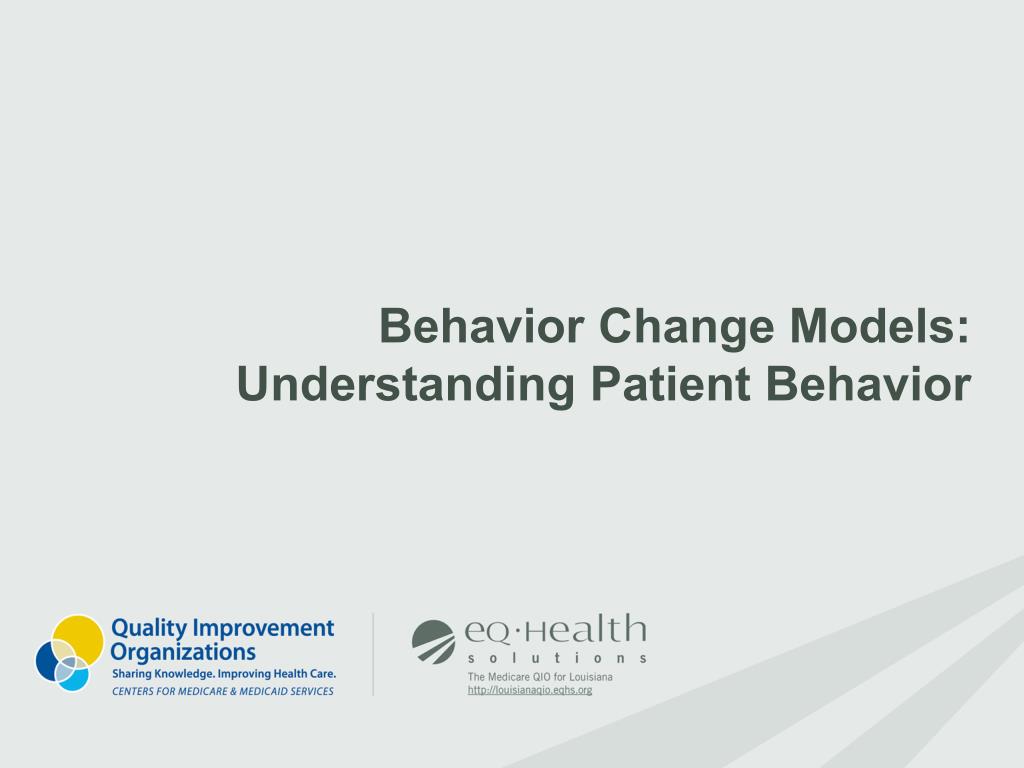 PPT - Behavior Change Models: Understanding Patient Behavior PowerPoint ...