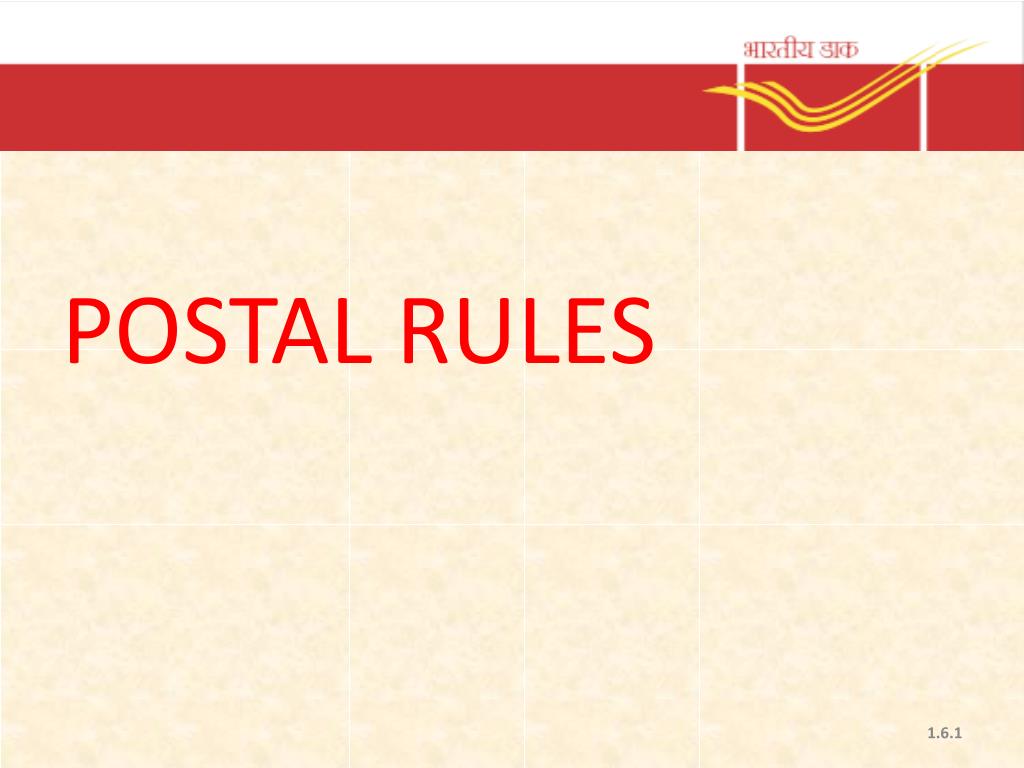 PPT - POSTAL RULES PowerPoint Presentation, free download - ID:5249340