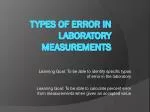 PPT - Error, their types, their measurements PowerPoint Presentation ...