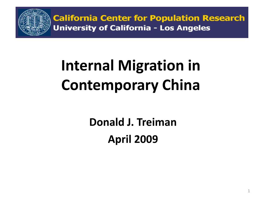 PPT - Internal Migration in Contemporary China PowerPoint Presentation ...