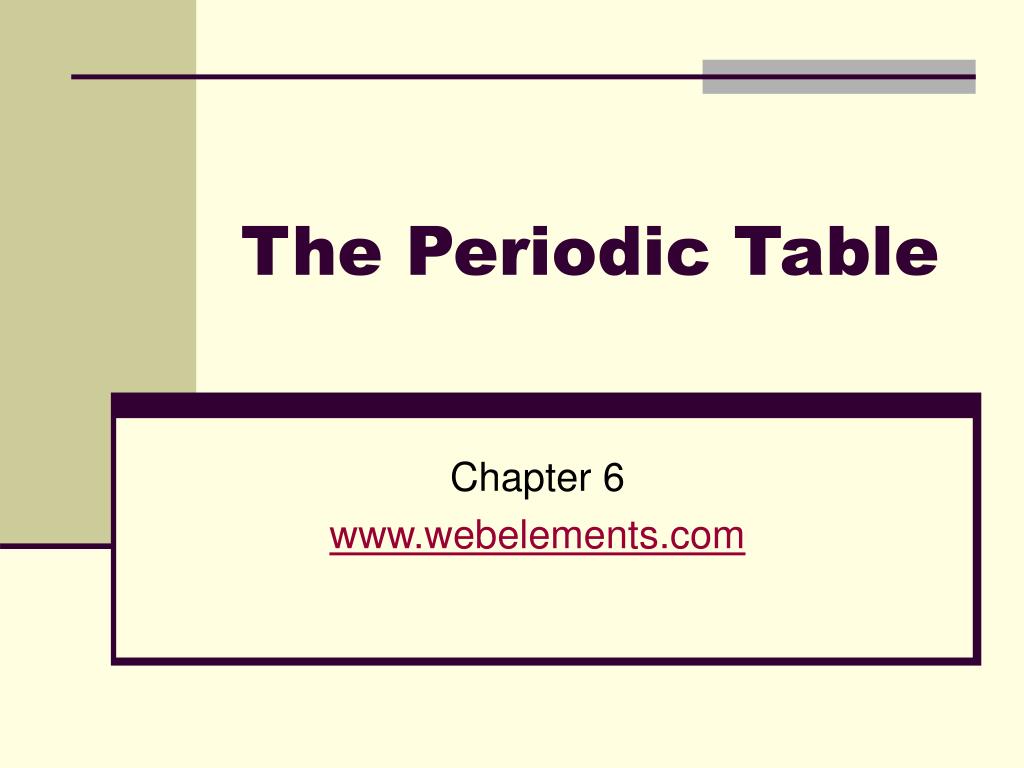 PPT - The Periodic Table PowerPoint Presentation, free download - ID ...
