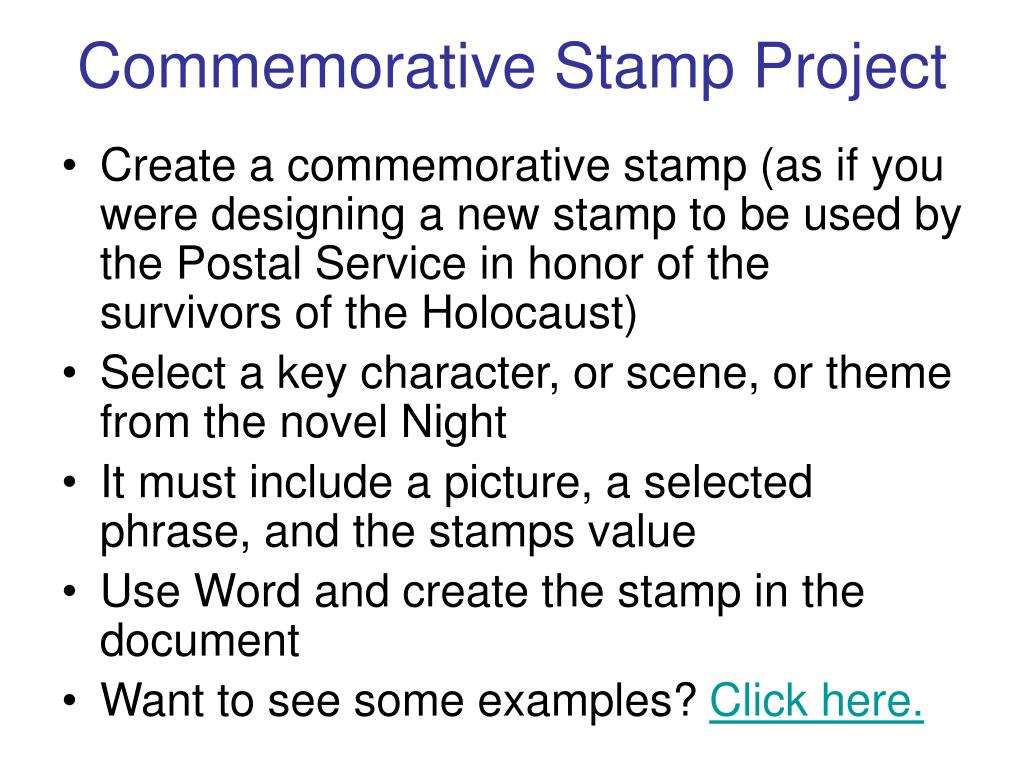 PPT - Commemorative Stamp Project PowerPoint Presentation, free ...