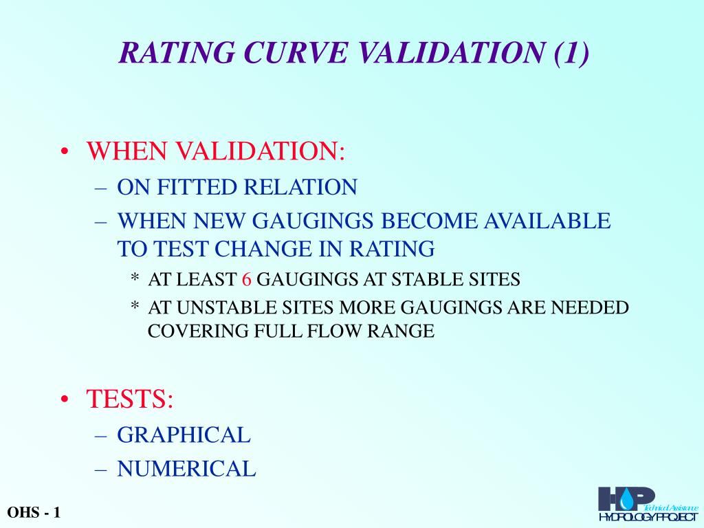 PPT - RATING CURVE VALIDATION (1) PowerPoint Presentation, free ...