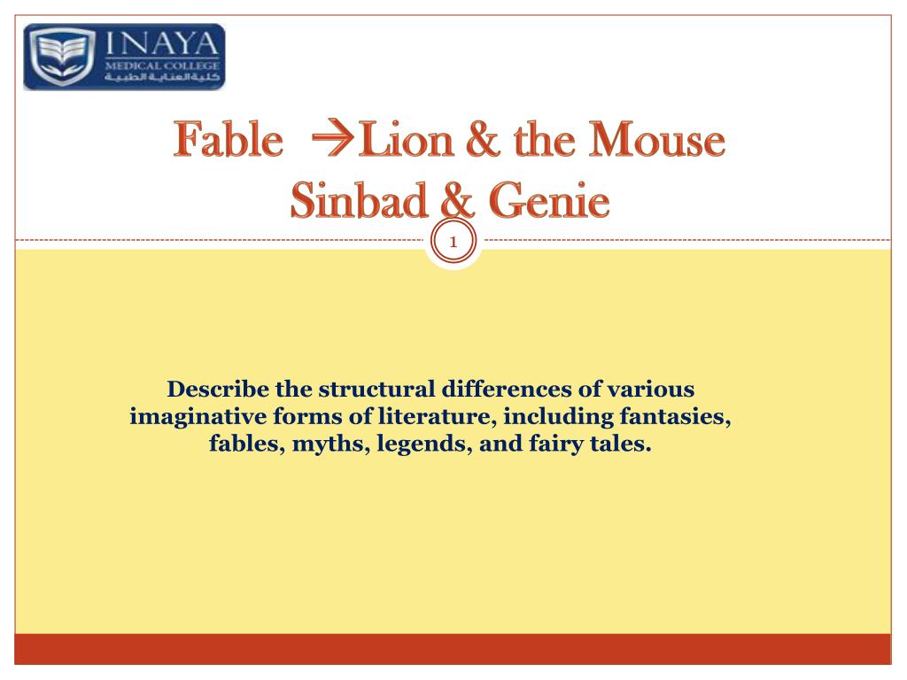 PPT - Fable Lion & the Mouse Sinbad & Genie PowerPoint Presentation ...