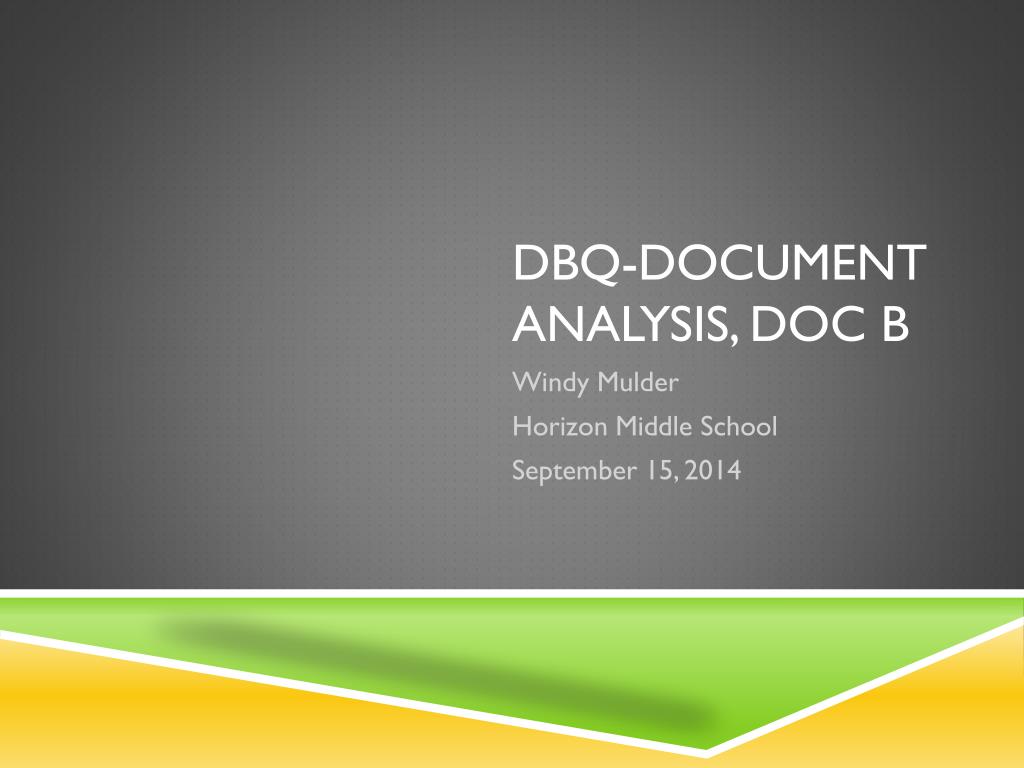 PPT - DBQ-Document analysis, doc b PowerPoint Presentation, free ...