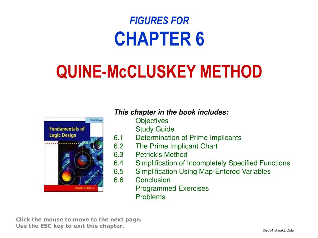 PPT - FIGURES FOR CHAPTER 6 QUINE-McCLUSKEY METHOD PowerPoint ...