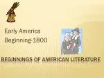 PPT - AMERICAN LITERATURE Beginnings PowerPoint Presentation, free ...