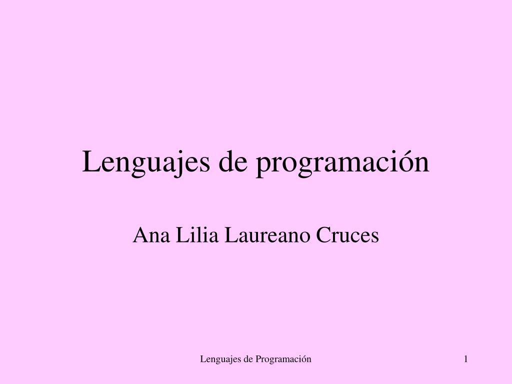 PPT - Lenguajes de programación PowerPoint Presentation, free download ...