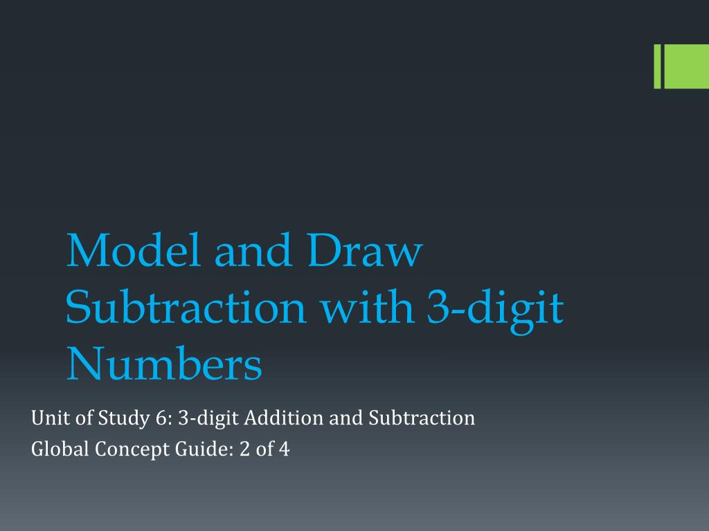 PPT - Model and Draw Subtraction with 3-digit Numbers PowerPoint ...