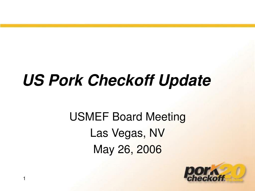 PPT - US Pork Checkoff Update PowerPoint Presentation, free download ...