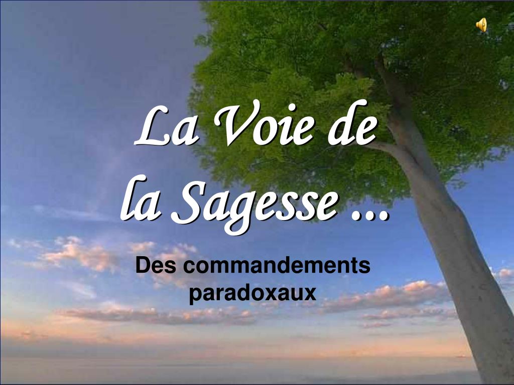 PPT - La Voie de la Sagesse ... PowerPoint Presentation, free download ...