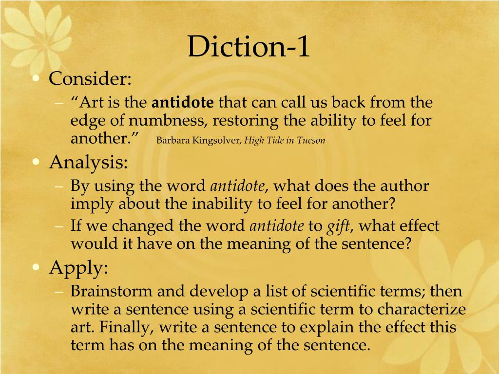 PPT - Diction-1 PowerPoint Presentation, free download - ID:5299633