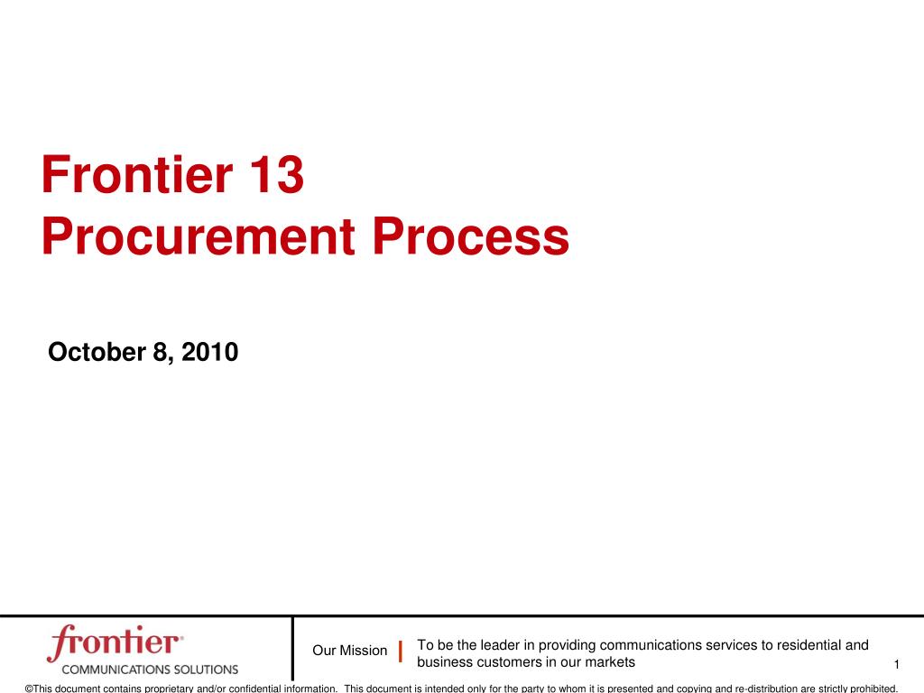 PPT - Frontier 13 Procurement Process PowerPoint Presentation, free ...