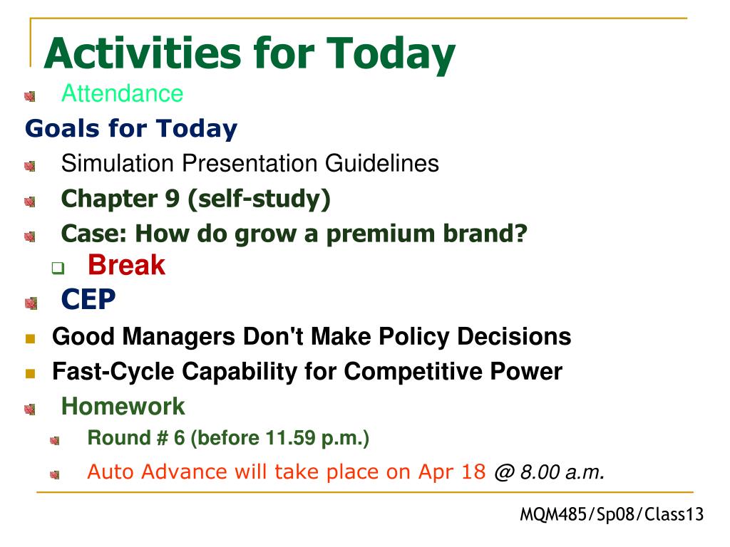PPT - Activities for Today PowerPoint Presentation, free download - ID ...