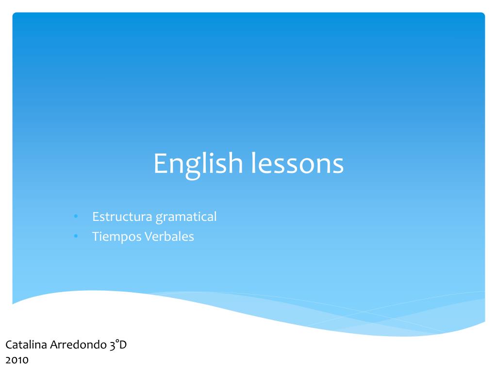 PPT - English lessons PowerPoint Presentation, free download - ID:5306130
