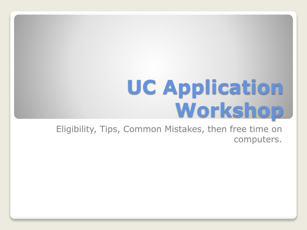 PPT - UC Application Workshop PowerPoint Presentation, free download ...