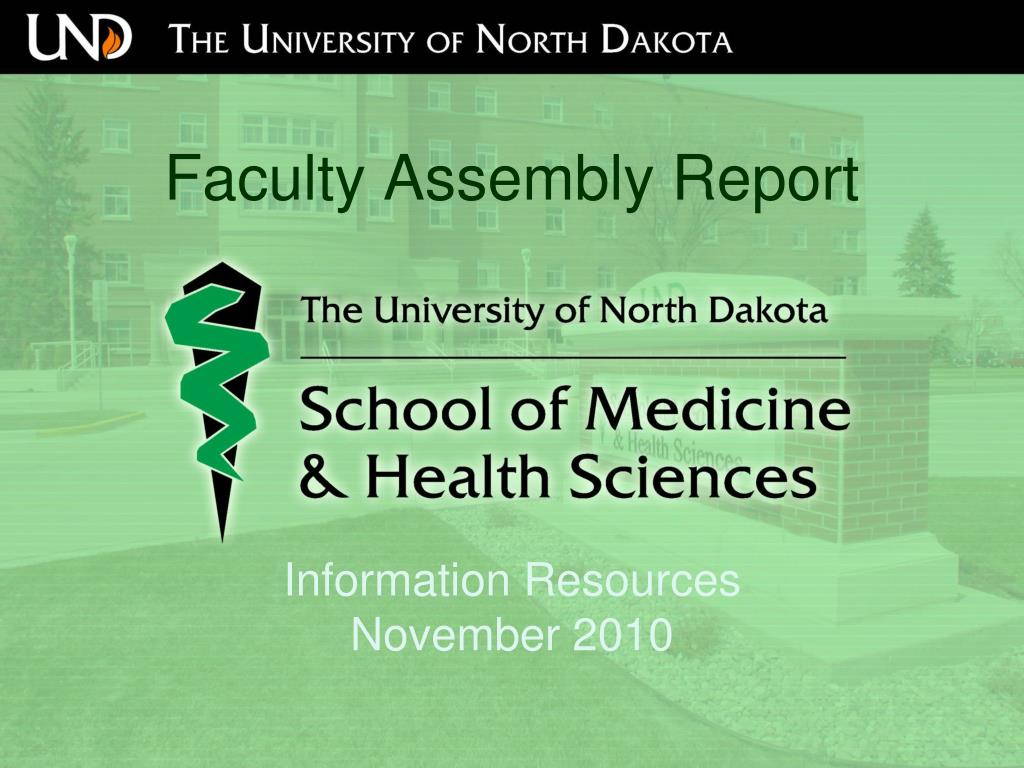PPT - Faculty Assembly Report PowerPoint Presentation, free download ...