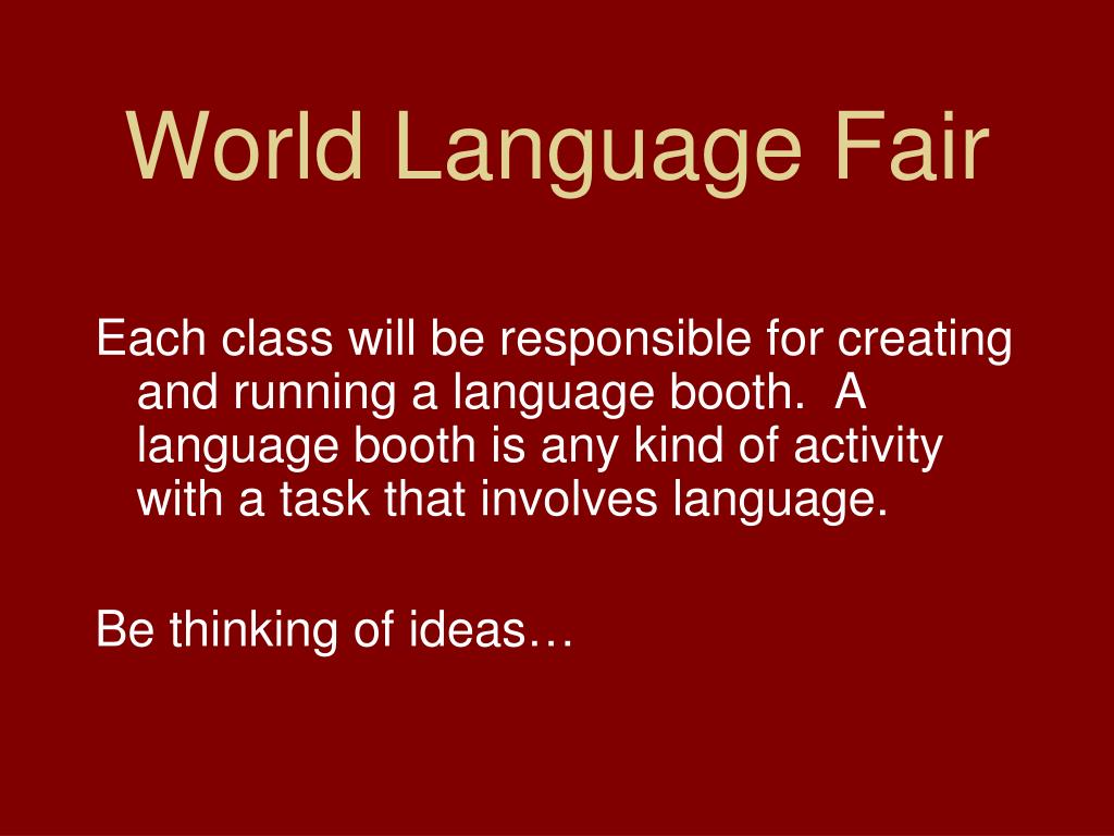 PPT - World Language Fair PowerPoint Presentation, free download - ID ...