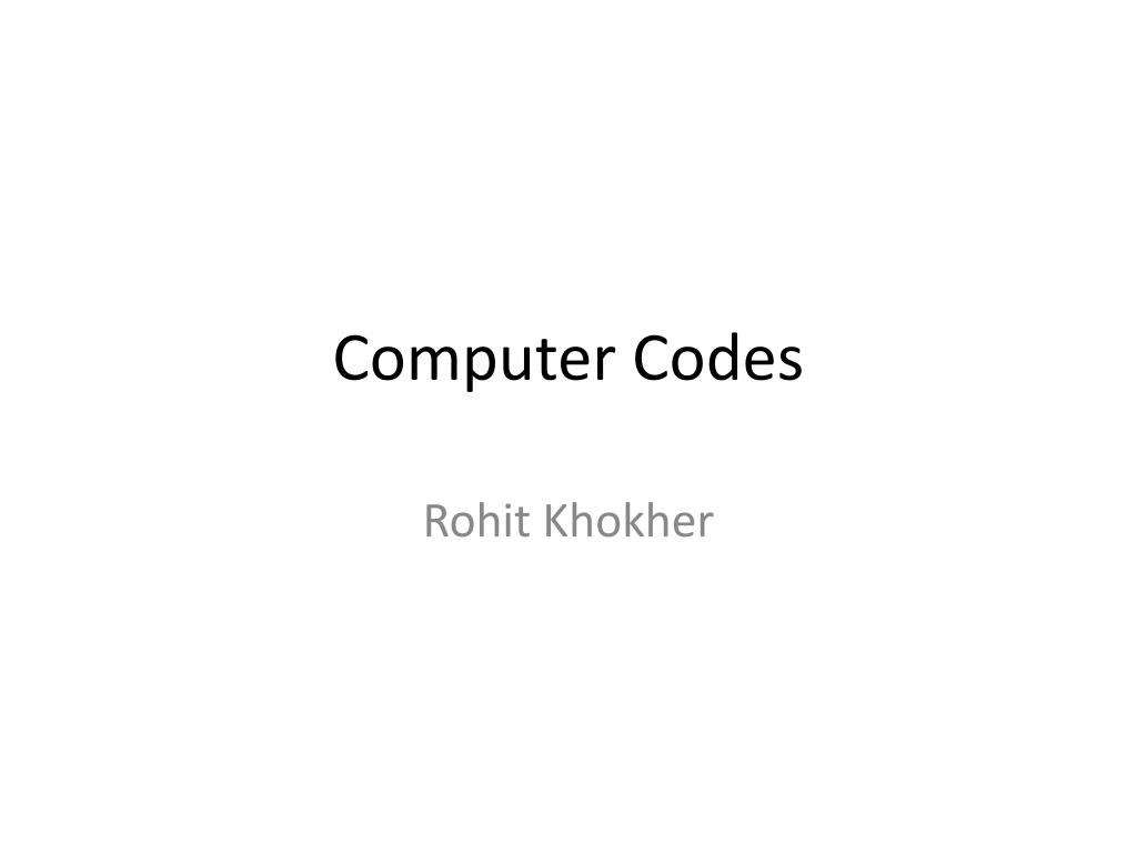 PPT - Computer Codes PowerPoint Presentation, free download - ID:5310236