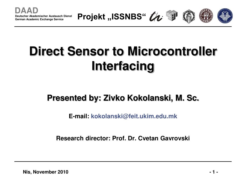PPT - Direct Sensor to Microcontroller Interfacing PowerPoint ...