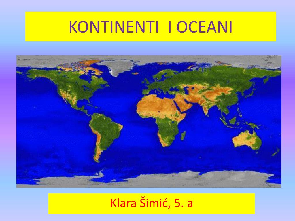 PPT - KONTINENTI I OCEANI PowerPoint Presentation, free download - ID ...