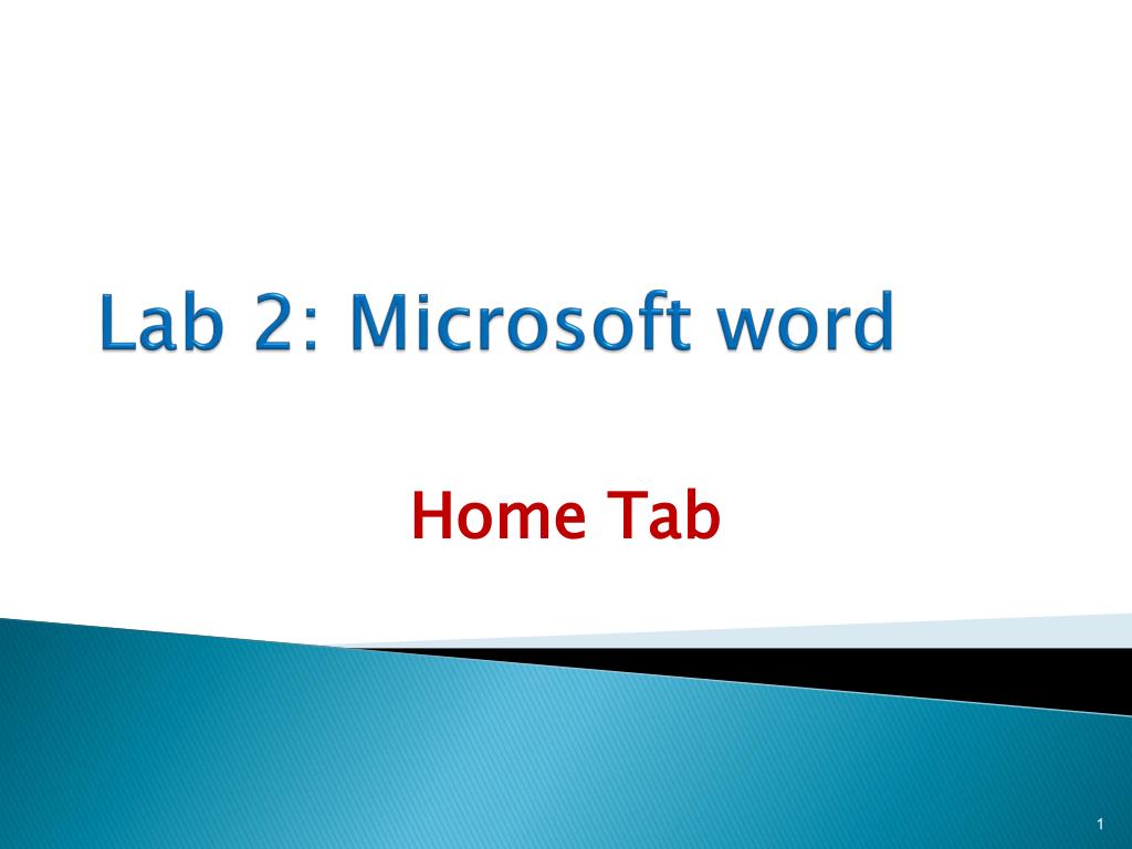 PPT - Lab 2: Microsoft word PowerPoint Presentation, free download - ID ...