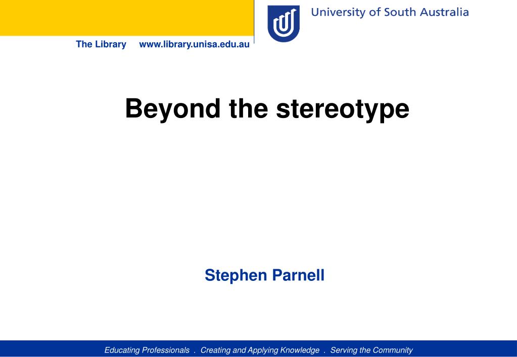 PPT - Beyond the stereotype PowerPoint Presentation, free download - ID ...