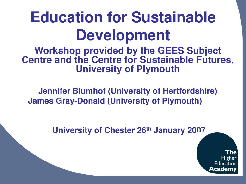 PPT - Education for Sustainable Development PowerPoint Presentation ...