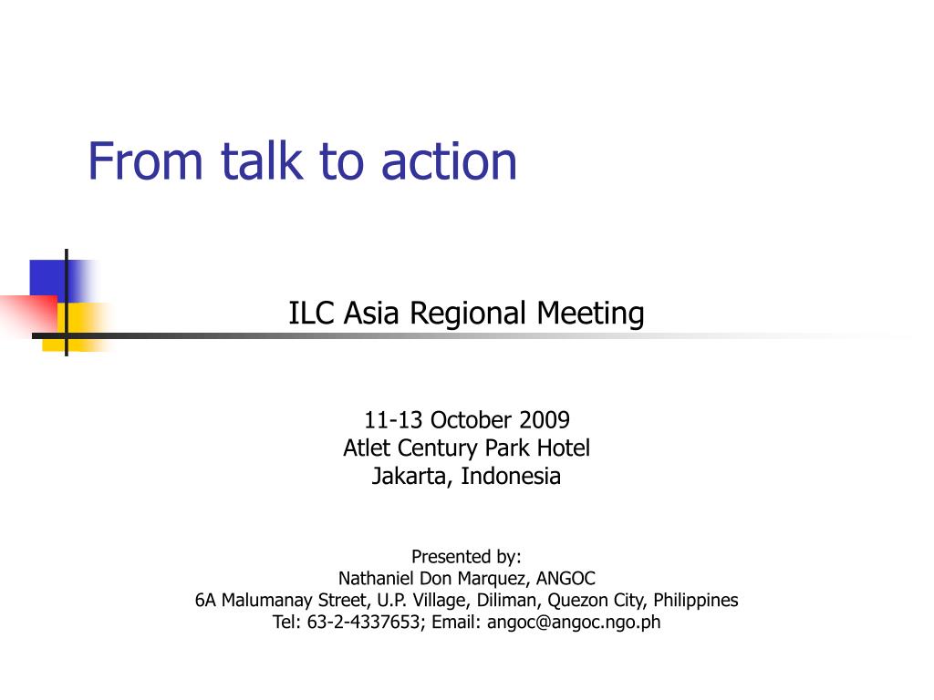 PPT - From talk to action PowerPoint Presentation, free download - ID ...