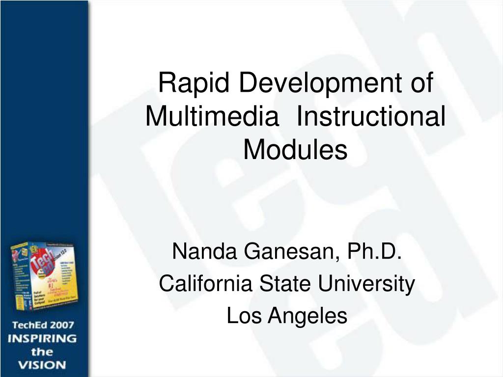 PPT - Rapid Development of Multimedia Instructional Modules PowerPoint ...