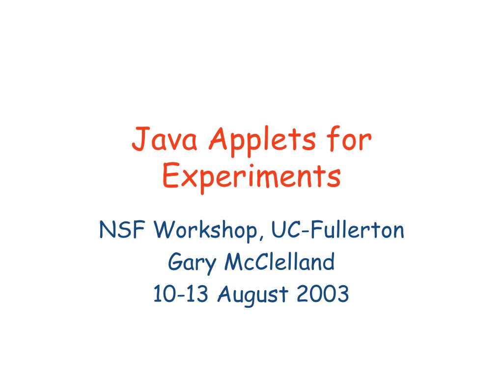 PPT - Introduction to Java Applets: Concepts and Interactive Programming Techniques PowerPoint ...