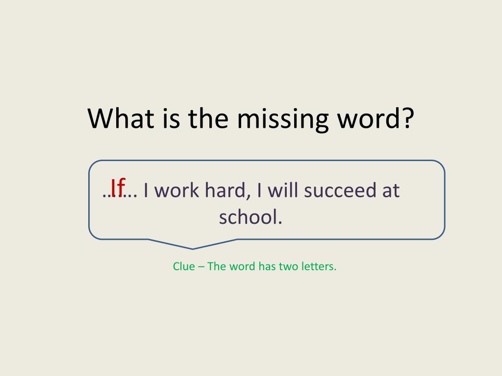 PPT - What is the missing word? PowerPoint Presentation, free download ...