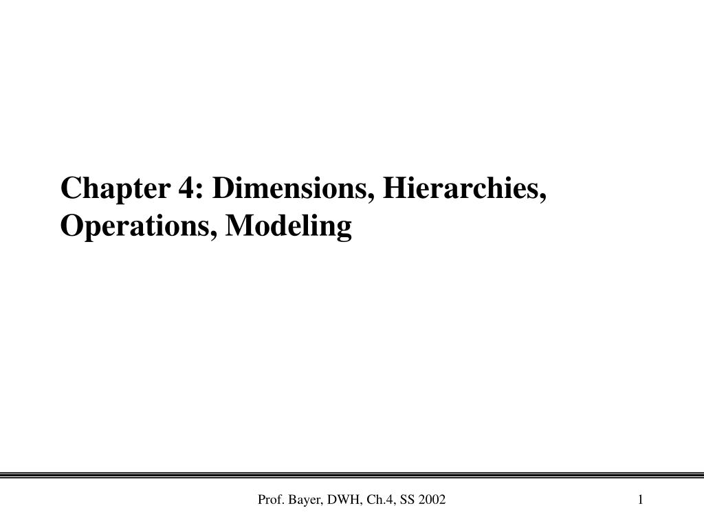 PPT - Chapter 4: Dimensions, Hierarchies, Operations, Modeling ...