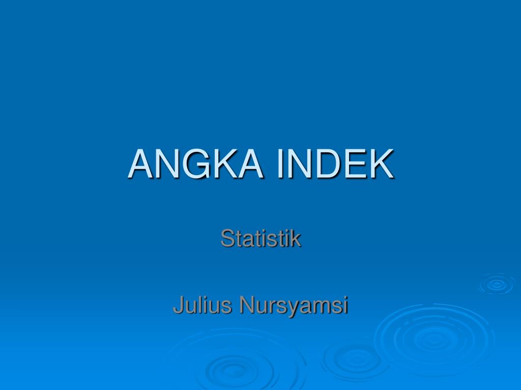 PPT - ANGKA INDEK PowerPoint Presentation, free download - ID:5324167