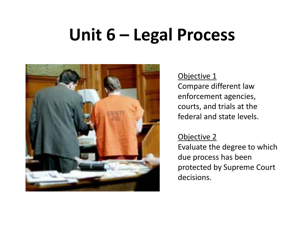PPT - Unit 6 – Legal Process PowerPoint Presentation, free download ...