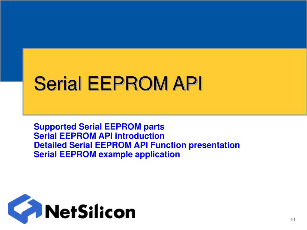 PPT - Serial EEPROM API PowerPoint Presentation, free download - ID:5326172