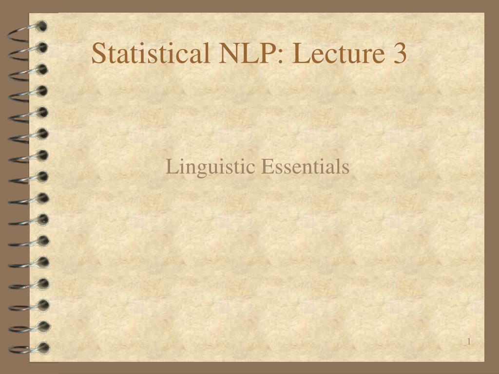 PPT - Statistical NLP: Lecture 3 PowerPoint Presentation, free download ...
