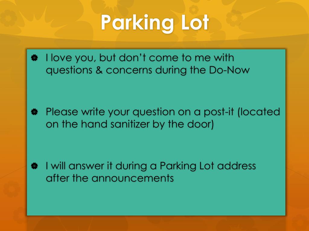 PPT - Parking Lot PowerPoint Presentation, free download - ID:5327157