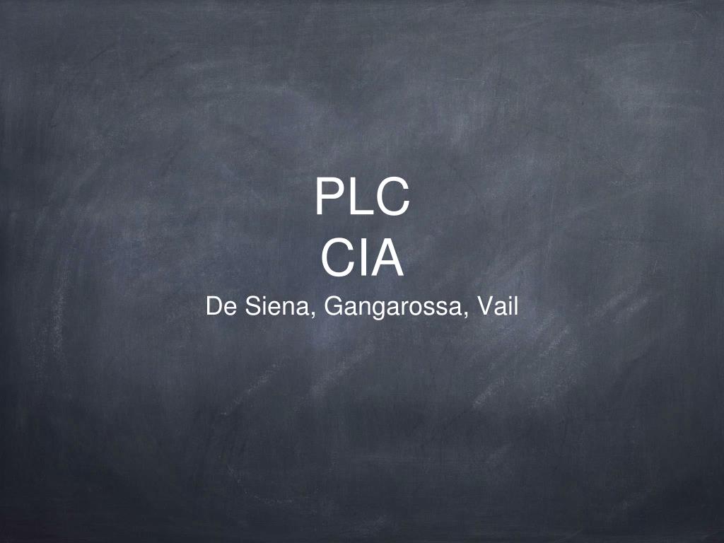 PPT - PLC CIA PowerPoint Presentation, free download - ID:5329988
