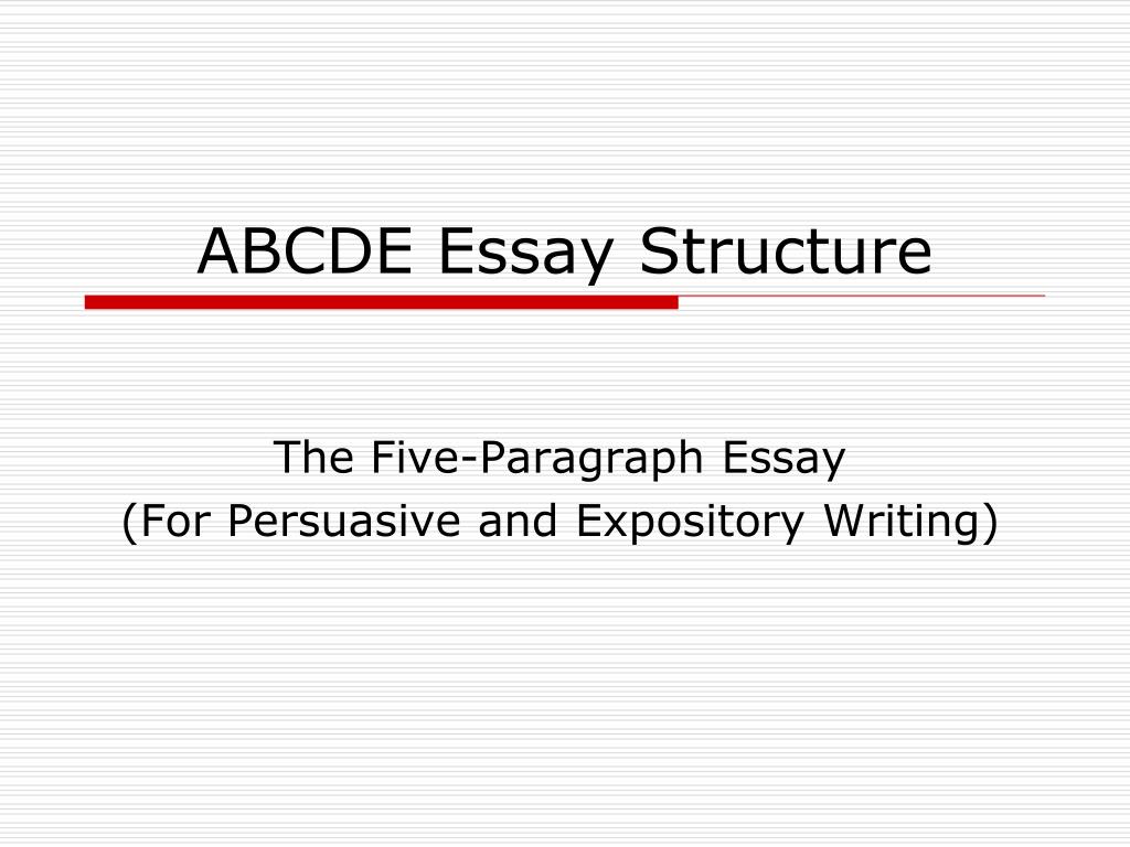 PPT - ABCDE Essay Structure PowerPoint Presentation, free download - ID ...