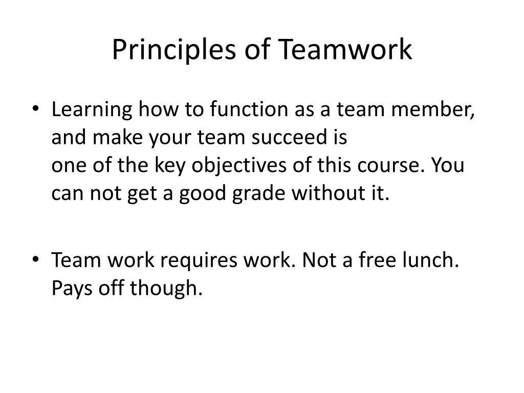 PPT - Principles of Teamwork PowerPoint Presentation, free download ...