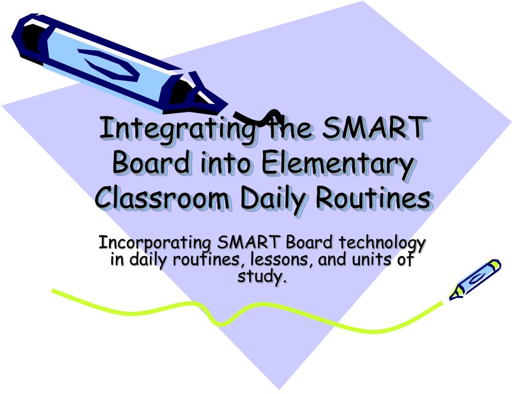 PPT - Integrating the SMART Board into Elementary Classroom Daily ...